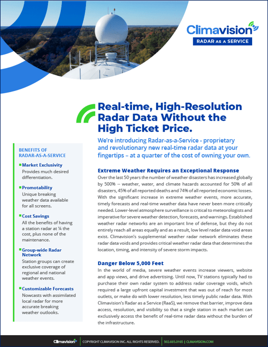 Climavision Product Sheets | Climavision